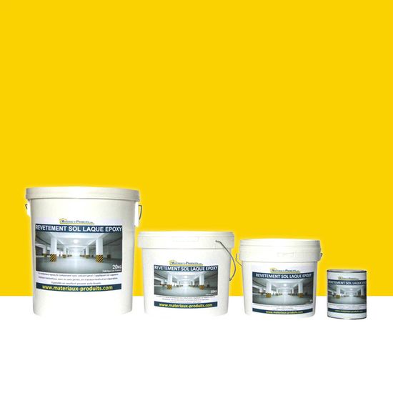 Peinture laque époxy sol et mur Kit de 20 Kg (Pour Professionnel) Jaune ...