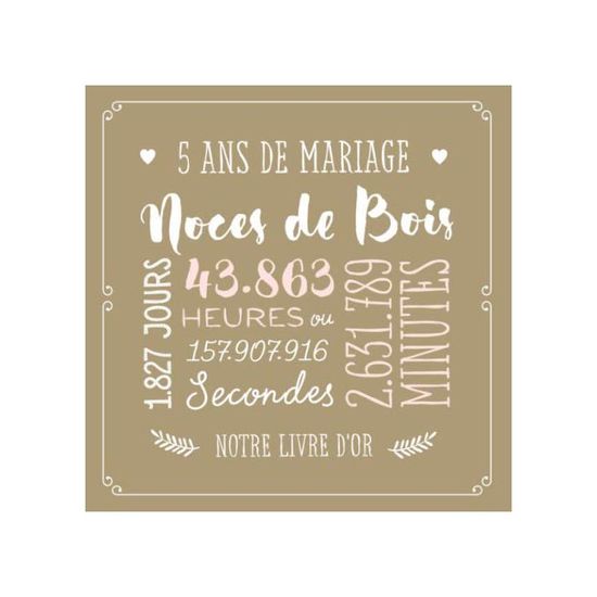 Ans de mariage ~ Noces de Bois: Livre pour la fte du 5e anniversaire de ...