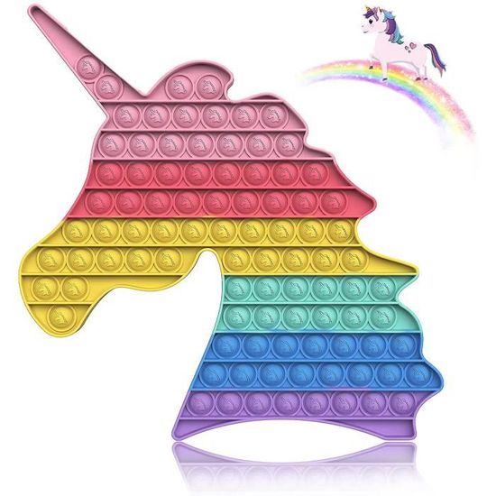 Pop It Geant Licorne Bubble Fidget ToyCadeaux de Jouets sensoriels pour ...