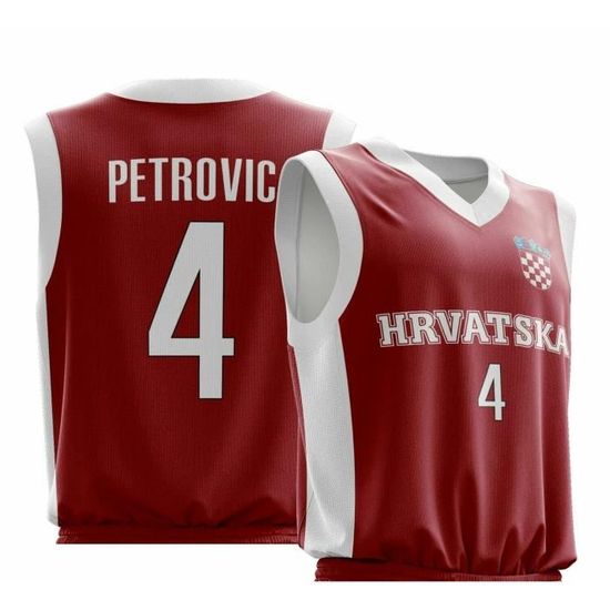 Maillot de basket Vintage Petrovic rouge - Cdiscount Sport