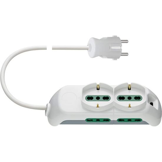 Fp00520.Ck.B Multiprise Mobile Avec 2 Sorties Sicury Universelles, 4 ...
