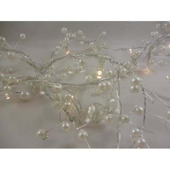2M Ivoire perles Garland 20 lumières LED blanc chaud[S545] - Cdiscount ...
