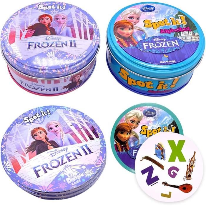 Jeux De Cartes 2 Styles Fro-Zen Cartes Spot It Jeux Carte Jeu d ...