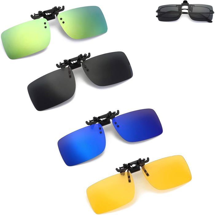 4 Piece Sun Clip, Polarized Sunglasses Clip, Sun Clip for Eyeglasses ...