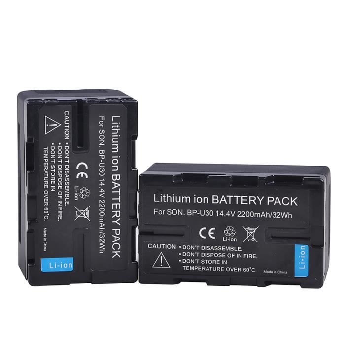 Batteries BPU30 pour SONY, 2200mah, BP-U30 BP, U30 BPU30, 2 pièces, BP ...