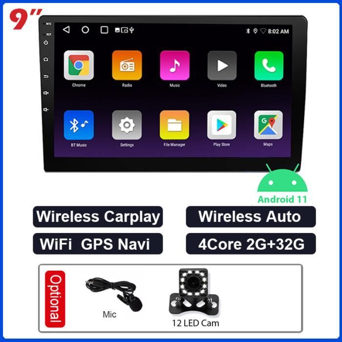 Quad core - Ar9001e 12d micro - autoradio Android 12, GPS, vidéo ...