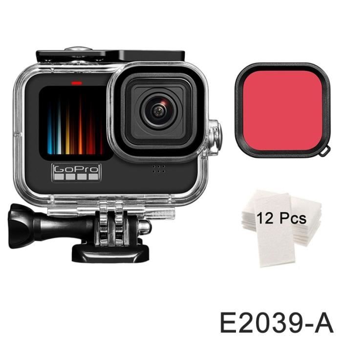 E2039-a - Étui étanche noir pour GoPro Hero 10 9, housse de protection pour plongée sous-marine ...