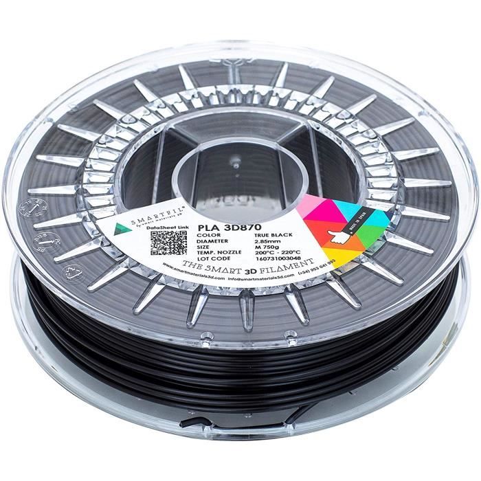 PLA 3D870 Filament pour Impression 3D Smart Materials 3D 2,85 mm Noir ...