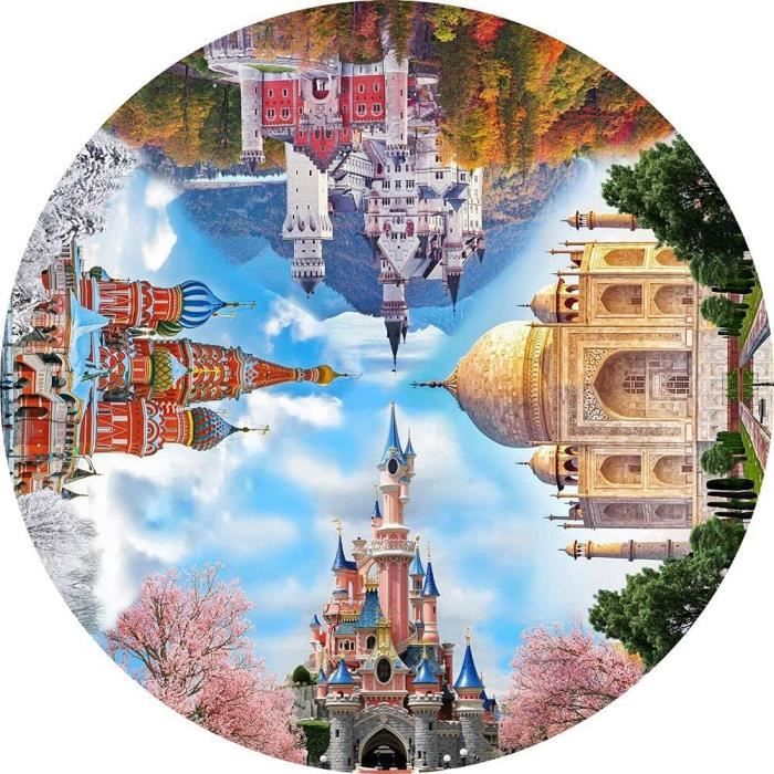 Puzzle Rond,1000 Pièces Puzzle Rond,Puzzle Circulaire,Puzzle Rond Pour ...