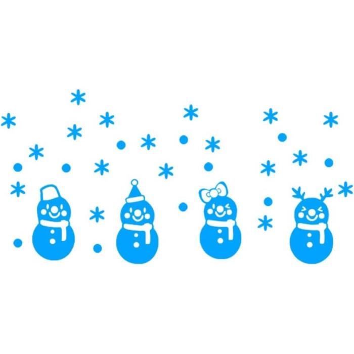 WYLYSD Stickers muraux Enfants Année Bonhomme de Neige Amovible Noël ...