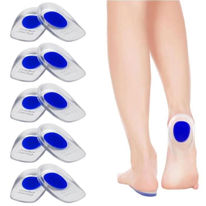 5 Paires Talonnettes en Gel Epine Calcaneenne Talonnette Tendon D ...