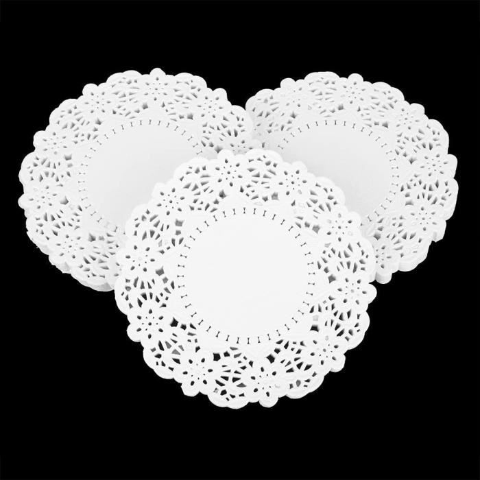 Napperons de Dentelle Papier, 1120 pièces Papier Absorbant l'huile ...