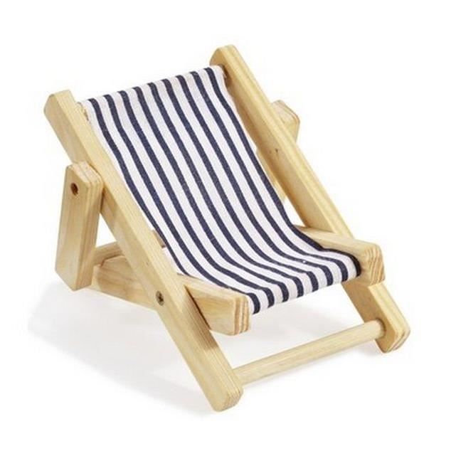 Mini transat en bois - Bleu et blanc - 10 cm x 5,8 cm - Cdiscount Maison