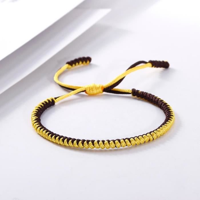Bracelet En Corde De Coton Tissé Pour Hommes Et Femmes Multicolore Chic ...