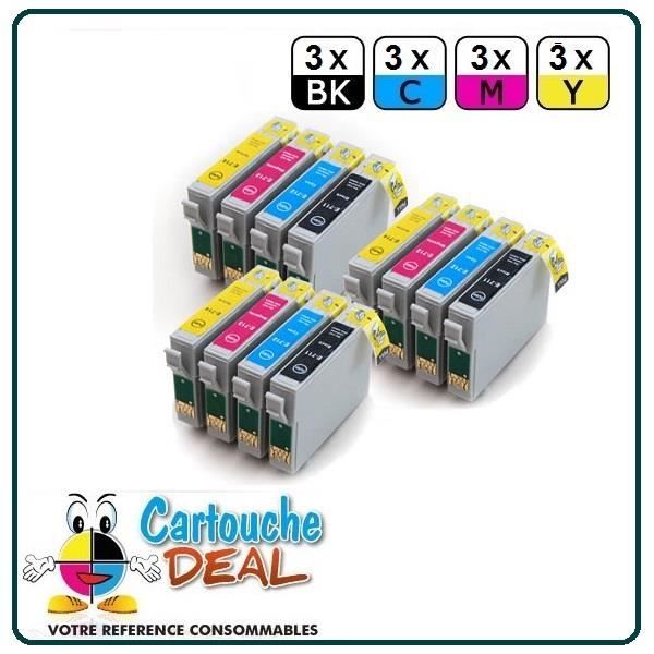 X12 Epson Stylus D78 D92 DX4000 DX4050 DX4400 Cartouche générique ...