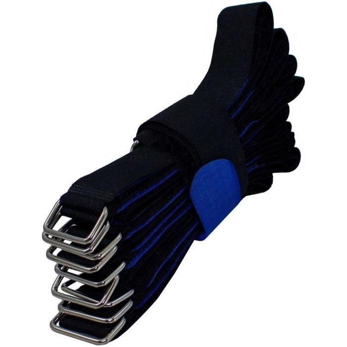10X Attaches Hook+Loop 600X38Mm Croisées Noir Bleu - Attaches-Câbles ...
