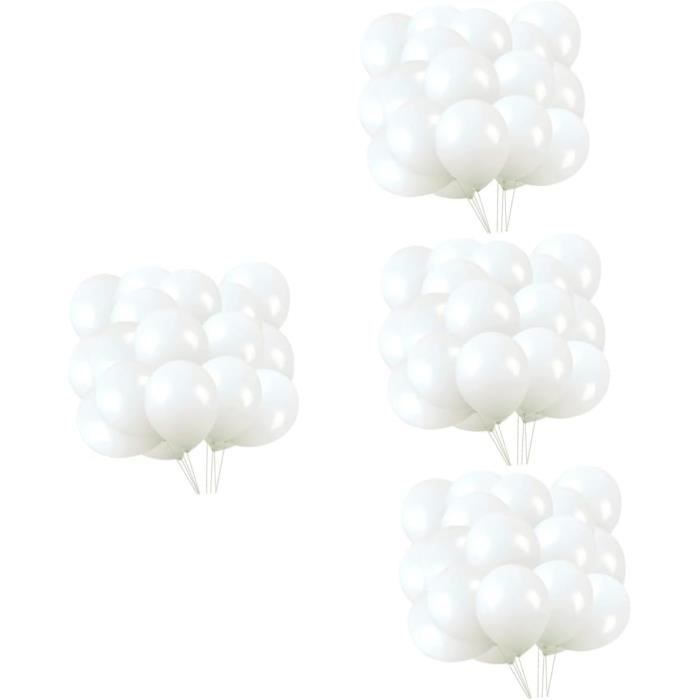 400 Pièces Ballon Blanc Rond Décorations De Joyeux Anniversaire Ballons ...