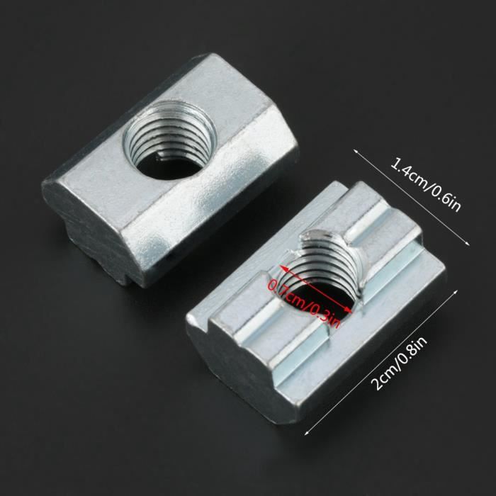 URB écrou à rainure en T Écrou coulissant en T en acier au carbone ...