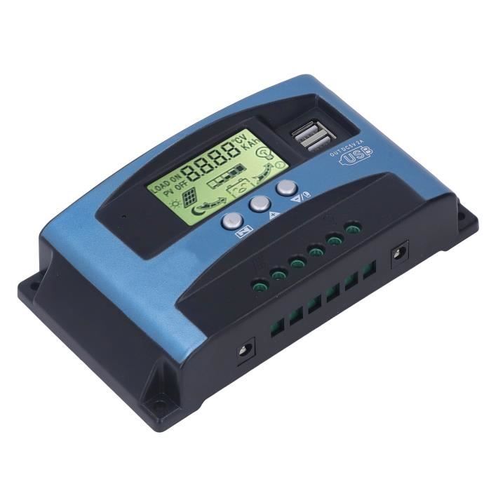 Contrôleur de charge solaire - FDIT - MPPT 40A - 12V/24V - Protection multiple - LCD automatique ...