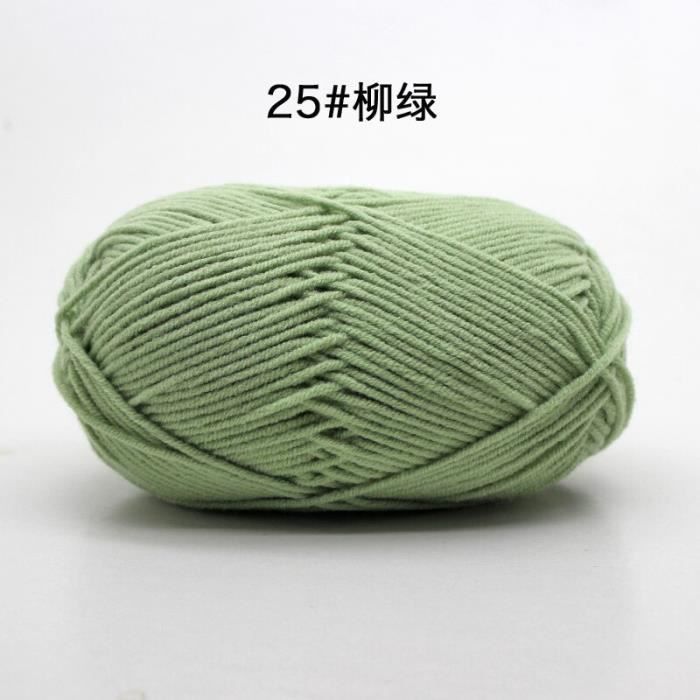 Fils de laine à tricoter - HAOPYOU - 50g - 4 plis - Teints au crochet ...