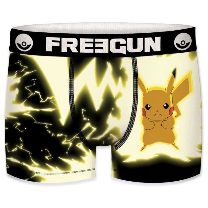 Boxer Homme Pokemon Pikachu Boule Elek - FG/PKM7/1/BM/ECL/05 Noir ...