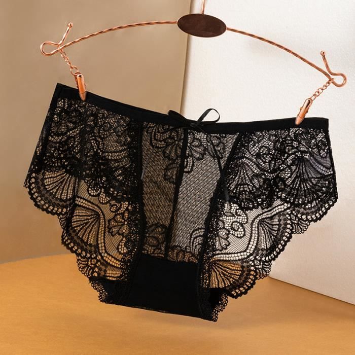 Culotte-slip,Sous-vêtements transparents évidés pour femmes,culottes ...