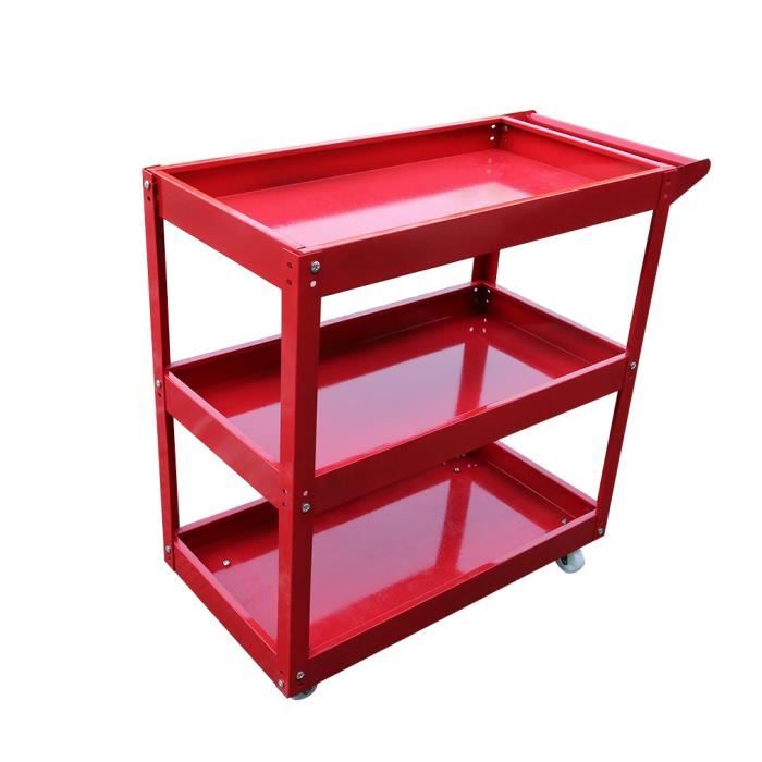 Chariot de rangement d'outils 3 niveaux avec roulettes charge Max 200KG ...