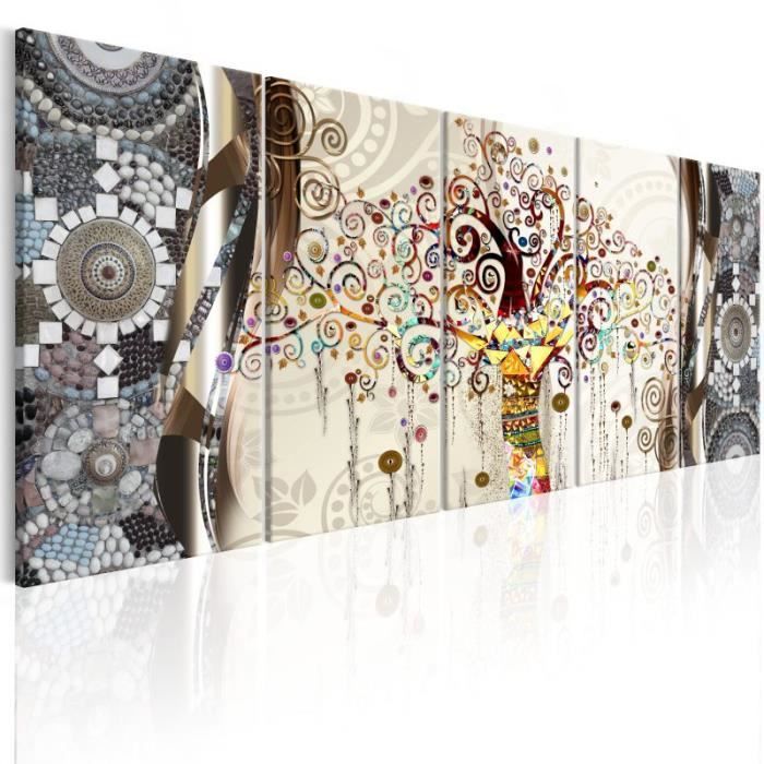 Tableau - PARIS PRIX - tree & Mosaic - 80 x 200 cm - Multicolore - Bois ...