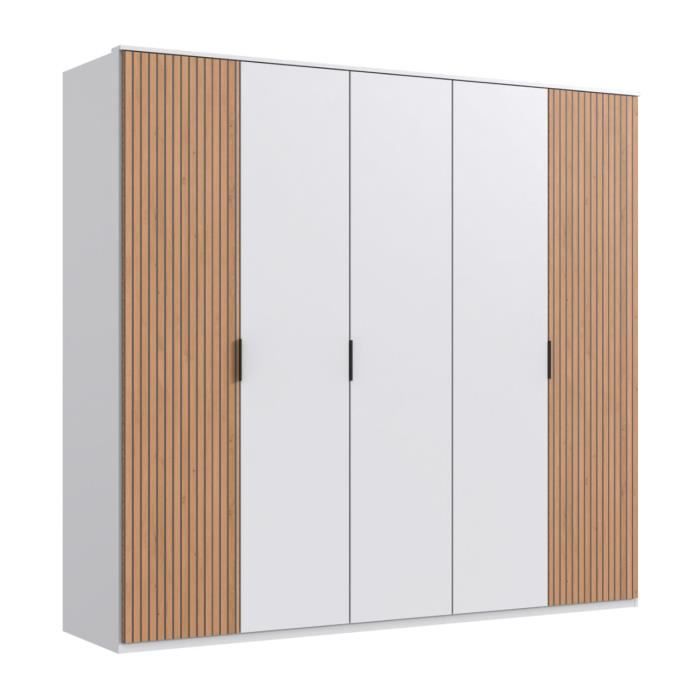 Armoire avec corniche, placard coloris blanc, rechampis, imitation ...