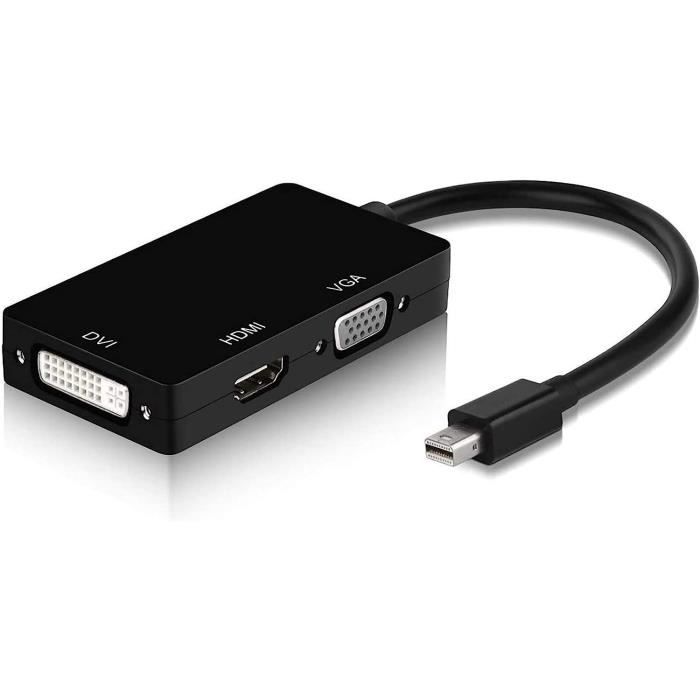 VIPMOON Hub USB C, 3 en 1 Adaptateur USB C vers HDMI VGA DVI, 1080P HD ...