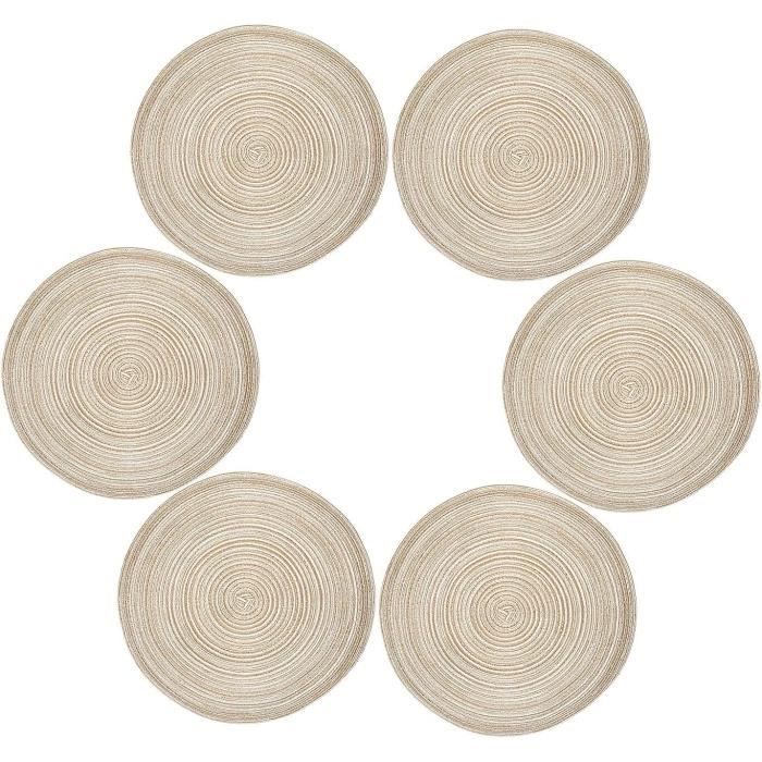 Diealles Sets de Table Nappe Ronde (Ensembles de 6) avec Tapis de Table ...