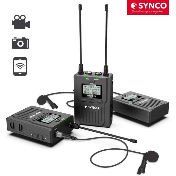 Micro Cravate sans Fil Système de Microphone Synco WMic T2 UHF 96 ...