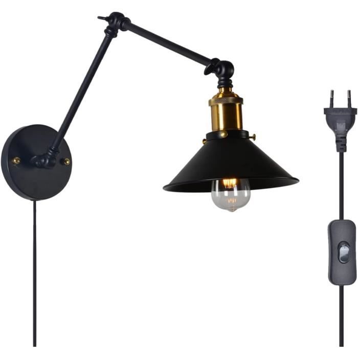 Bras Long Applique Murale Industriel Avec Interrupteur, Extensible ...