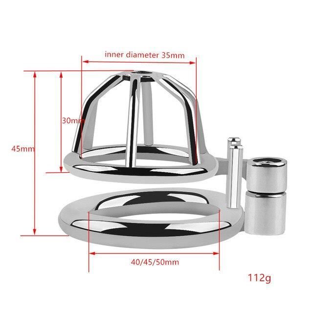 COCKRING,5-40 mm Ring--Chaud! Cage de chasteté en métal pour homme, dispositif de ceinture avec ...