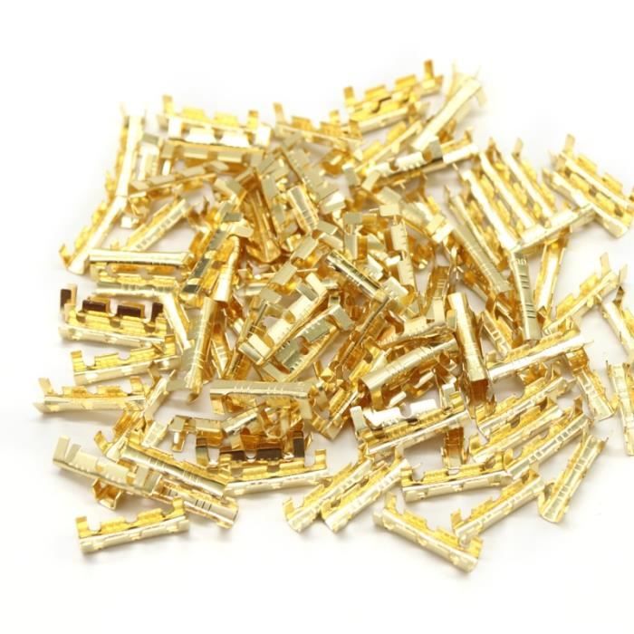 COSSE ELECTRIQUE,Gold-200Pcs--Connecteur Terminal froid 100 en forme de ...