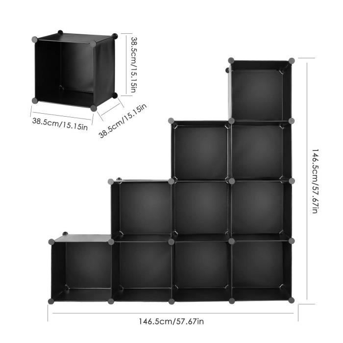 Homfa Meuble de Rangement Modulable Armoire Modulable 10 Cubes Armoire ...