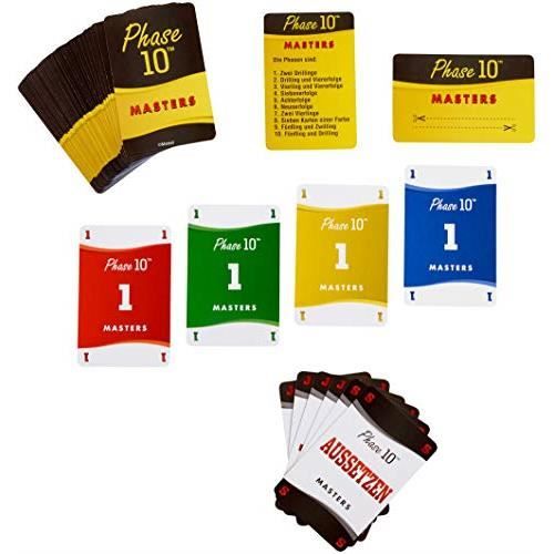 Jeu de Cartes - MATTEL - Phase 10 Masters - Noir - 7 ans et plus - 2 ...