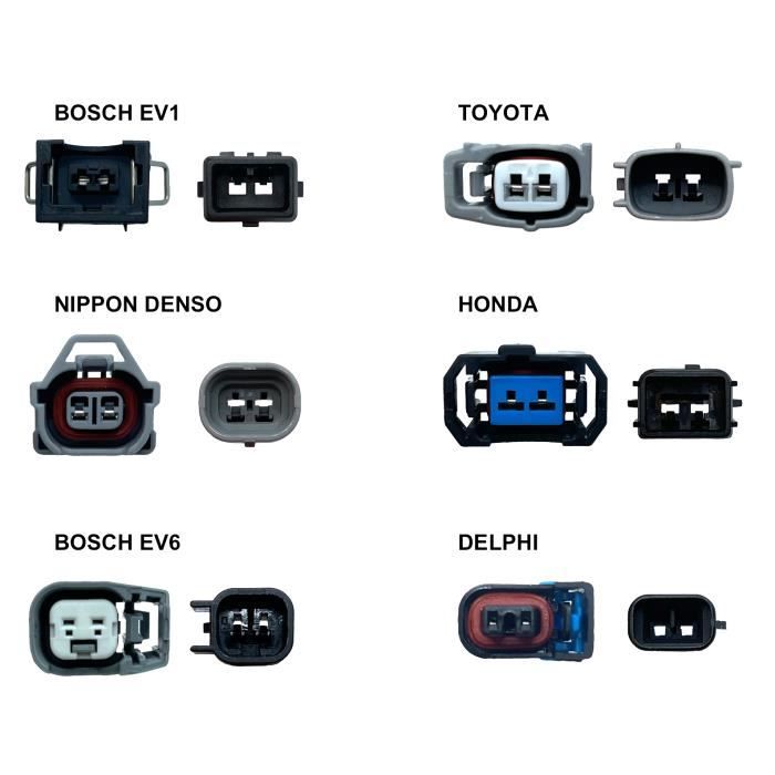 [ Kit 4 Cylindres - Connecteurs Bosch EV1 ] Kit Flex Fuel E85 ...