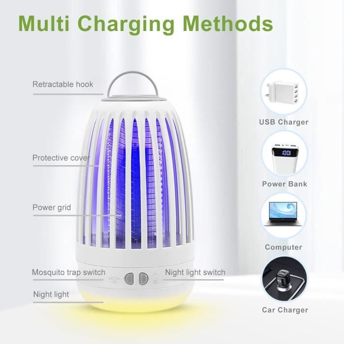 Anti Moustique Lampe, Anti Mouche Electrique Avec Veilleuse, Pièges ...