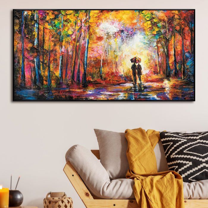 Tres grand tableau contemporain Peinture à main Tableau abstrait ...