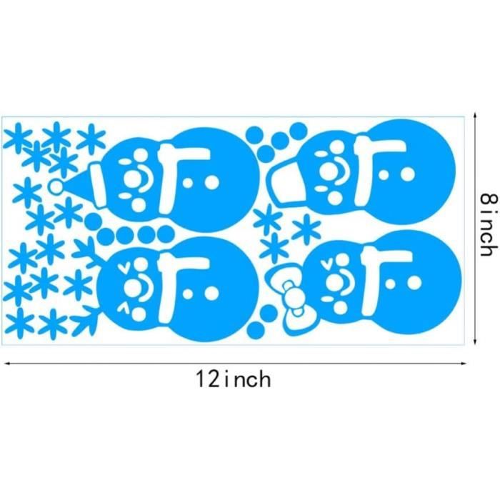 WYLYSD Stickers muraux Enfants Année Bonhomme de Neige Amovible Noël ...