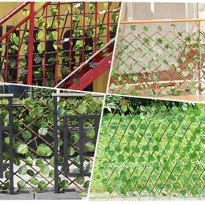 Treillis,Clôture artificielle rétractable en bois,clôture d'intimité ...