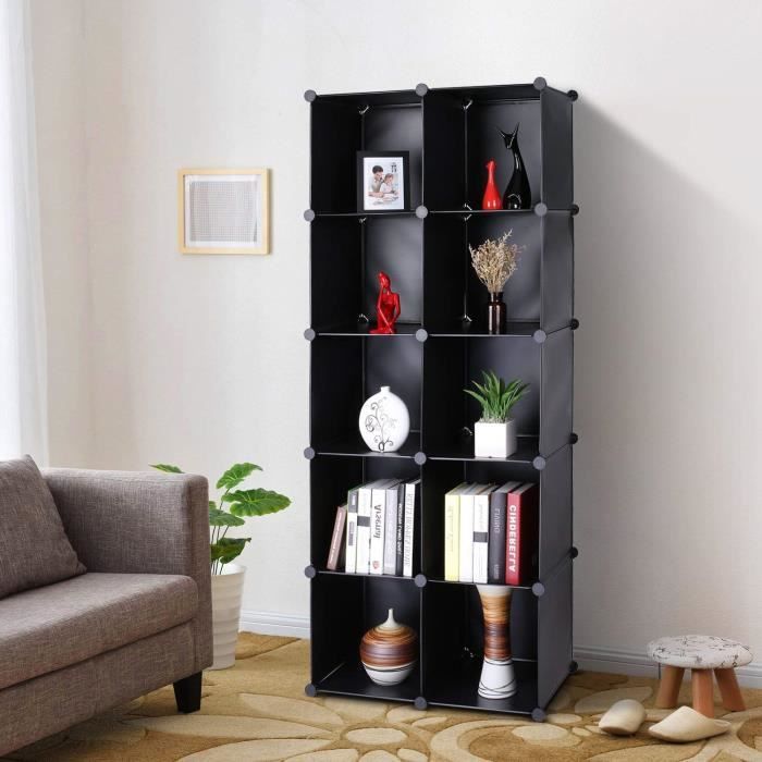 Homfa Meuble de Rangement Modulable Armoire Modulable 10 Cubes Armoire ...