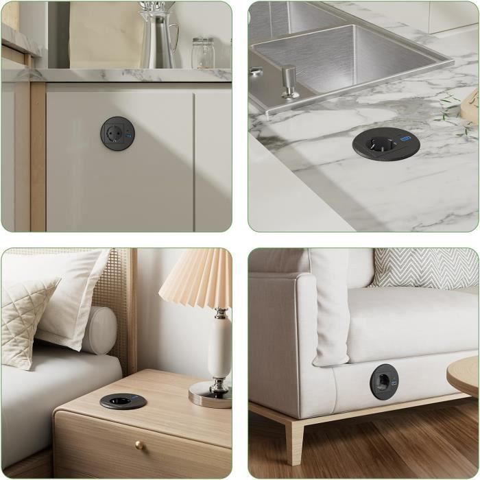 Prise Encastrable Plan De Travail Usb C Pd20W, Multiprise Encastrable ...