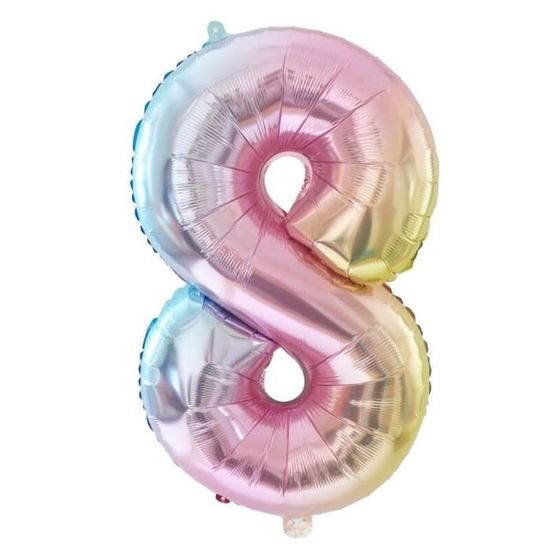 Ballons nombres couleur dégradé arc en ciel 1 pièce 32 pouces ~8 GF973211 - Cdiscount Maison