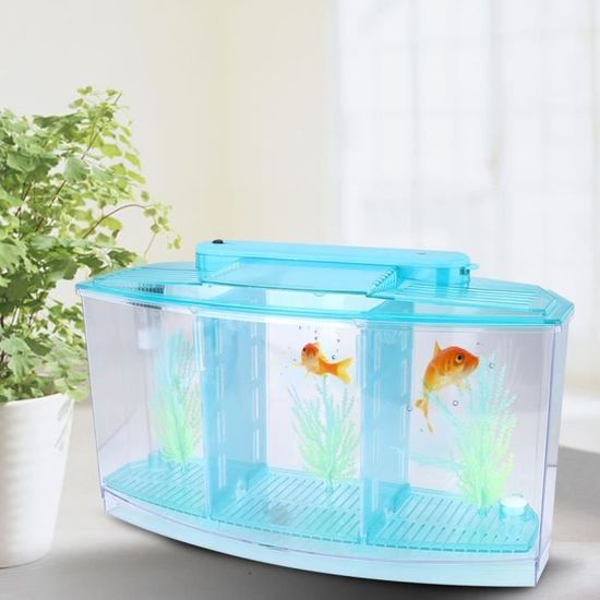 YOSOO Mini réservoir de poissons Aquarium Fish Tank LED Acrylique Trois ...
