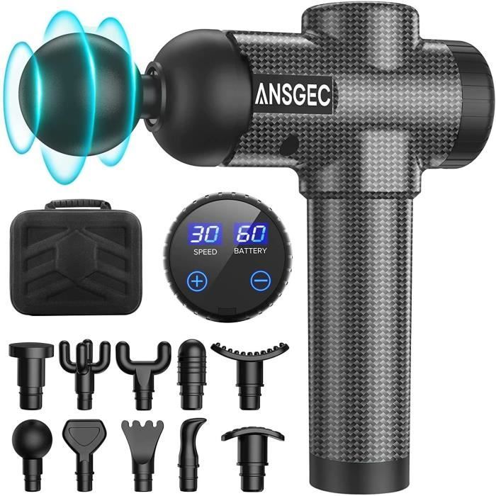 Pistolet de Mas Musculaire, Mas Gun Masseur de Muscle Profonds avec 10 ...