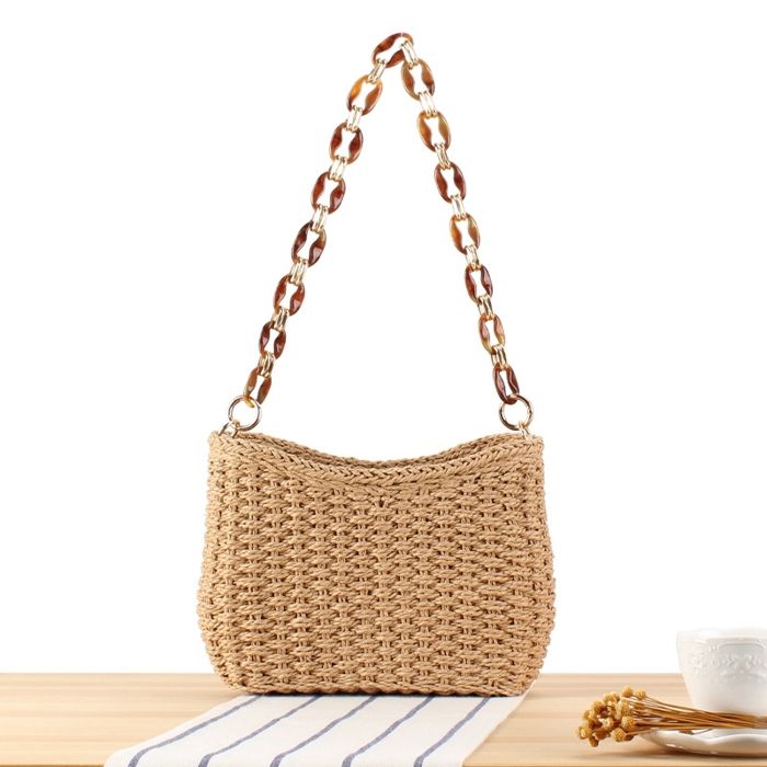 Sacs à Main en Paille Faits à la Main Sac de Poche pour Femmes Sac à ...