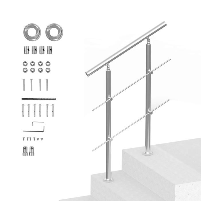 VEVOR Rampe d'Escalier, 80 cm, Main Courante Escalier pour Marches ...