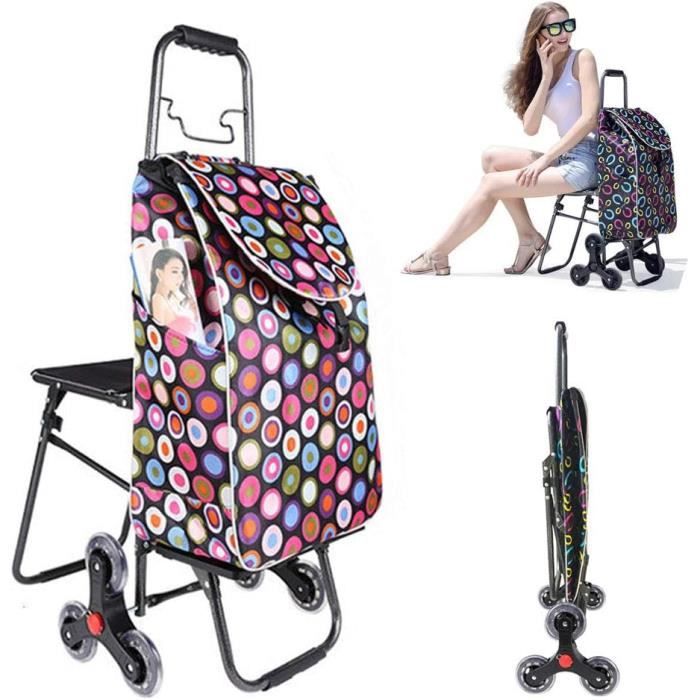 Chariot de Course Pliable à Roulette,2 en 1 Caddie Courses Diable ...